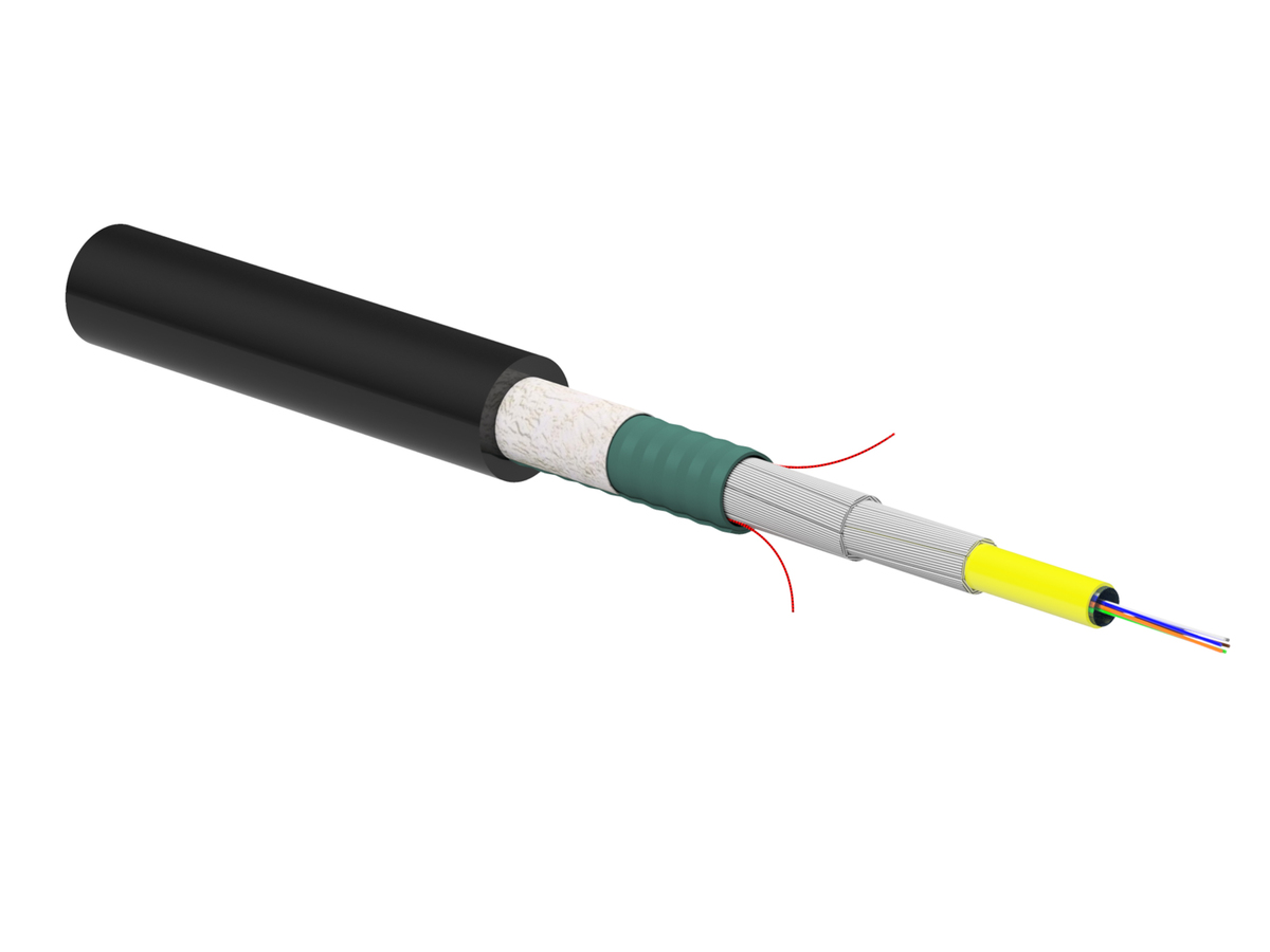 006ZEC-33620A20 | Central Tube Steel Armor Outdoor Cable 6F E9 SMF-28e ...