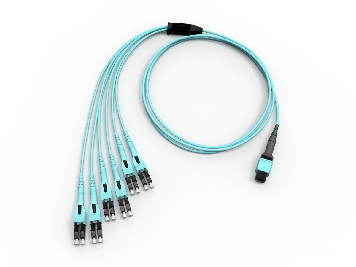 H757912QPH-3B010F | EDGE™ Staggered Harness 12F, 50 µm multimode (OM4 ...