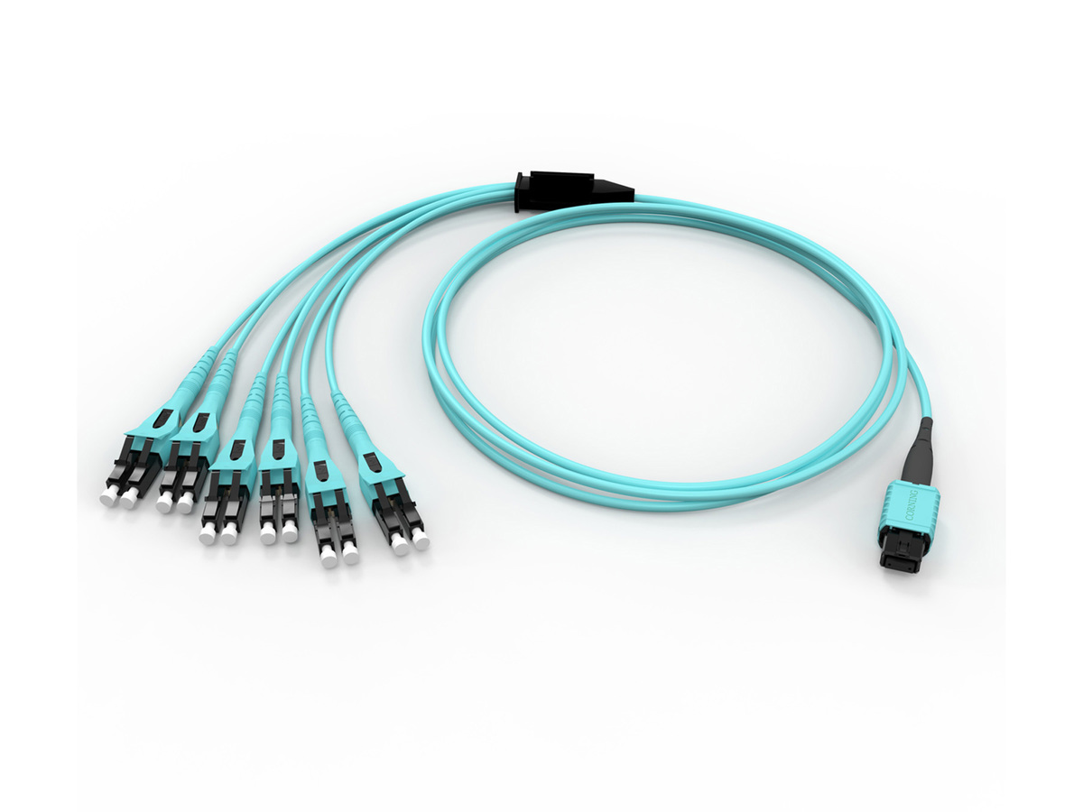 H937912QPH-1A010F | EDGE™ Staggered Harness 12F, 50 µm multimode (OM4 ...