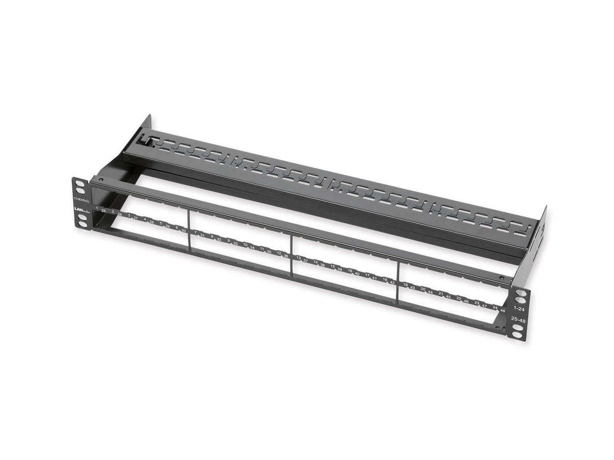 WAXWSV-04808-C002 | Standard Everon® Copper Datacom LANscape® Patch Panels 19“ Black | Corning