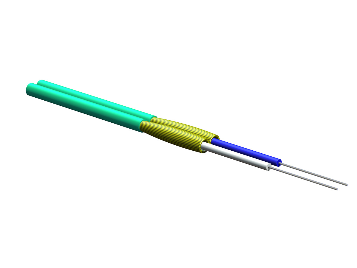 002T51-31480-24 | Zipcord Tight-Buffered Cable, Riser 2 F, 1.6 mm diameter, 50 µm multimode (OM3 ...