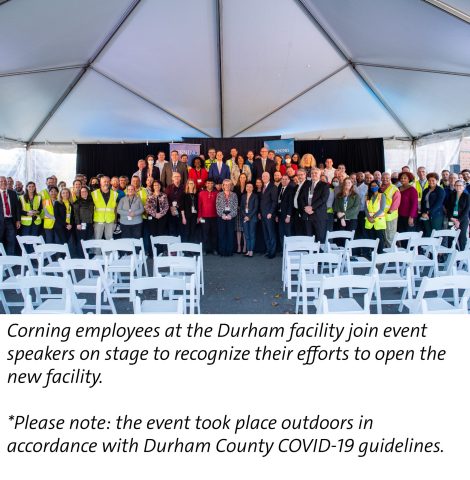 Corning’s Durham facility to help vaccinate the world with millions of ...