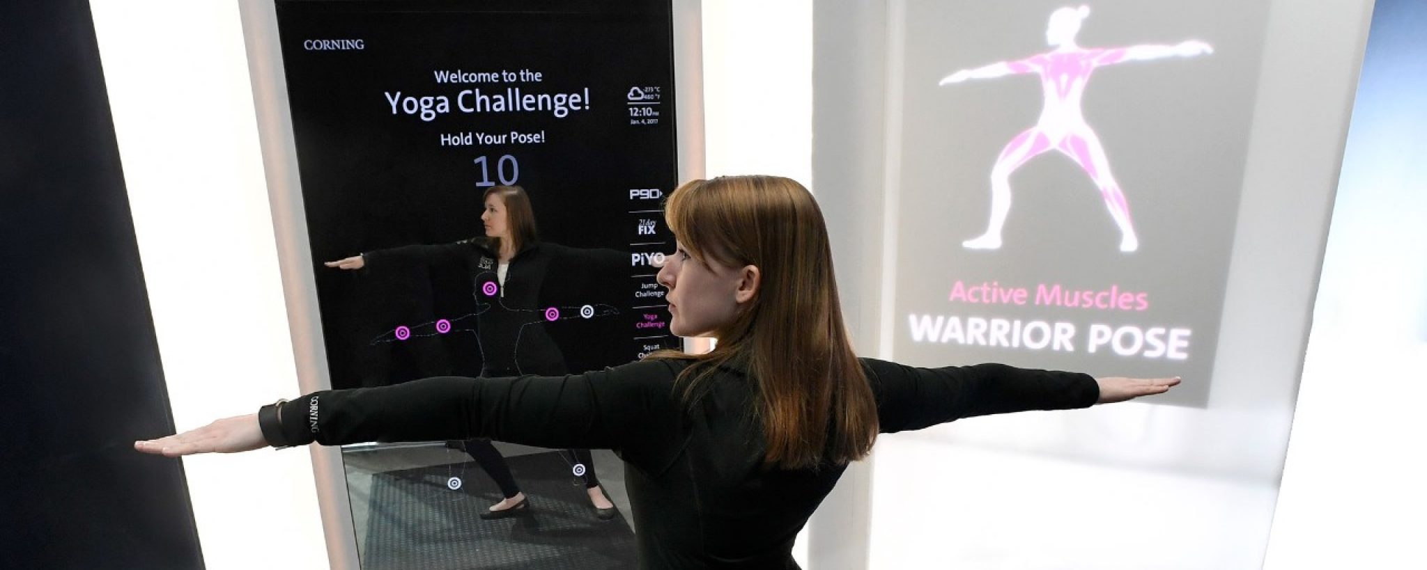 Fitness Mirror Prototype at CES® 2017 | Advanced Glass Technology ...
