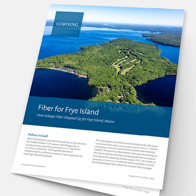 Sebago Fiber Case Study | Revolutionizing Rural Connectivity | Corning