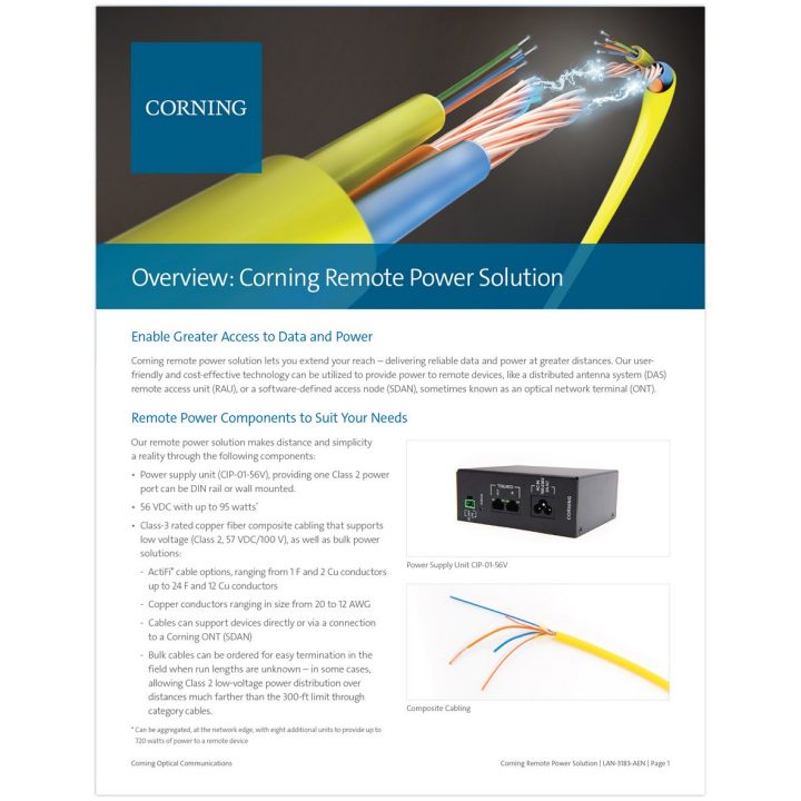 Remote Power Solutions | Smart Remote Powering | Corning