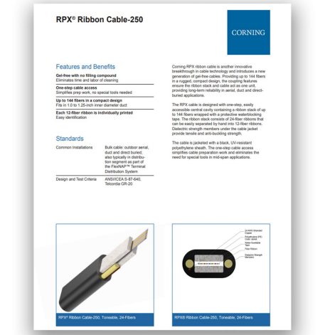 RPX® Gel-Free Ribbon Cable | Ribbon Cable | Corning