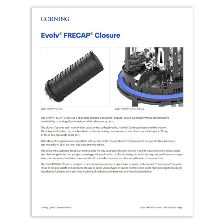 Evolv® FRECAP® Closure | Fiber Optic Enclosure | Corning